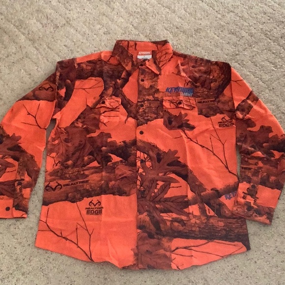 Realtree | Shirts | Keystone Light Orange Camo Flannel Mens L Brand New ...